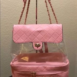 Trendy boutique | Bags | Clear Backpack Pink | Poshmark